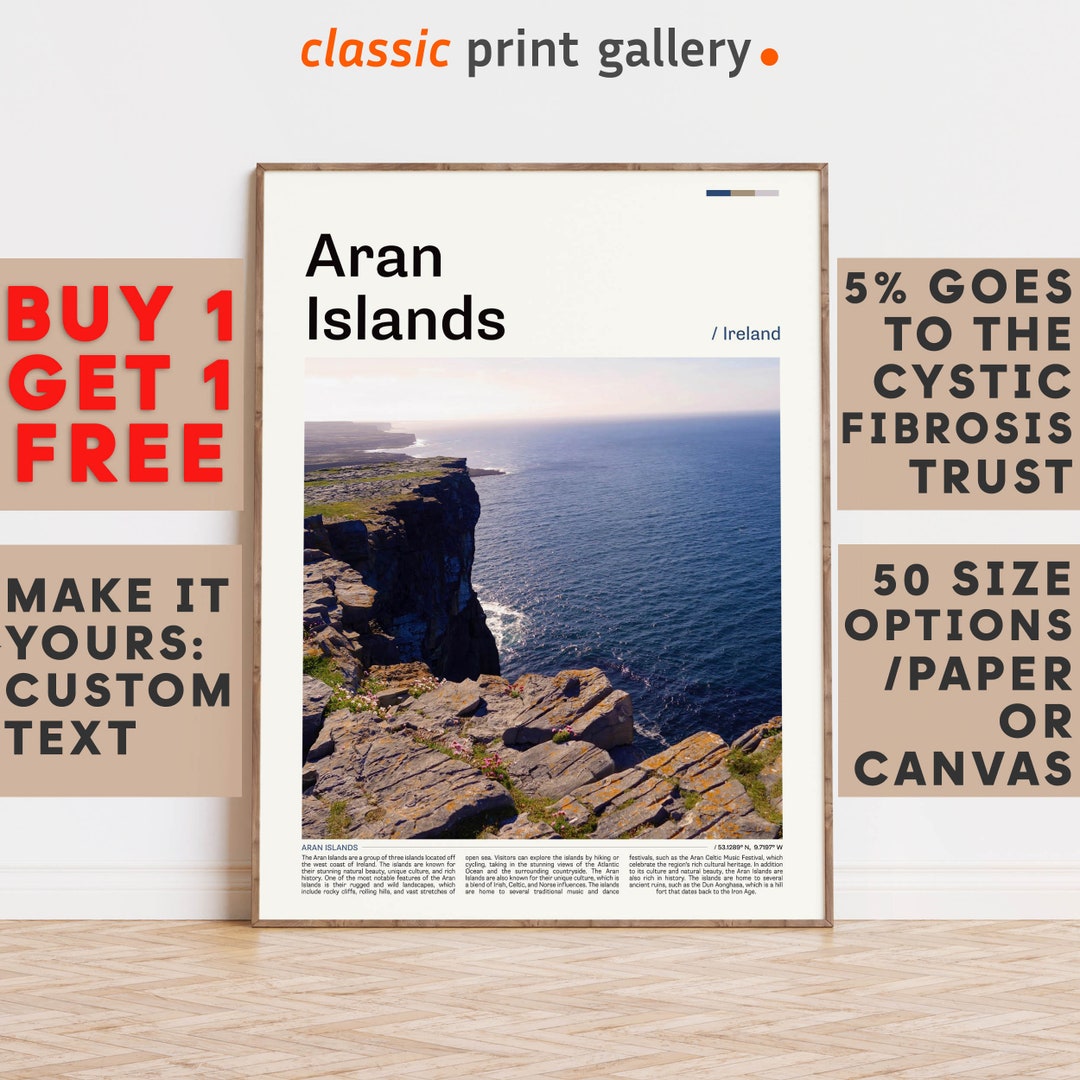 Aran Islands Print, Aran Islands Wall Art, Aran Islands Color Poster ...