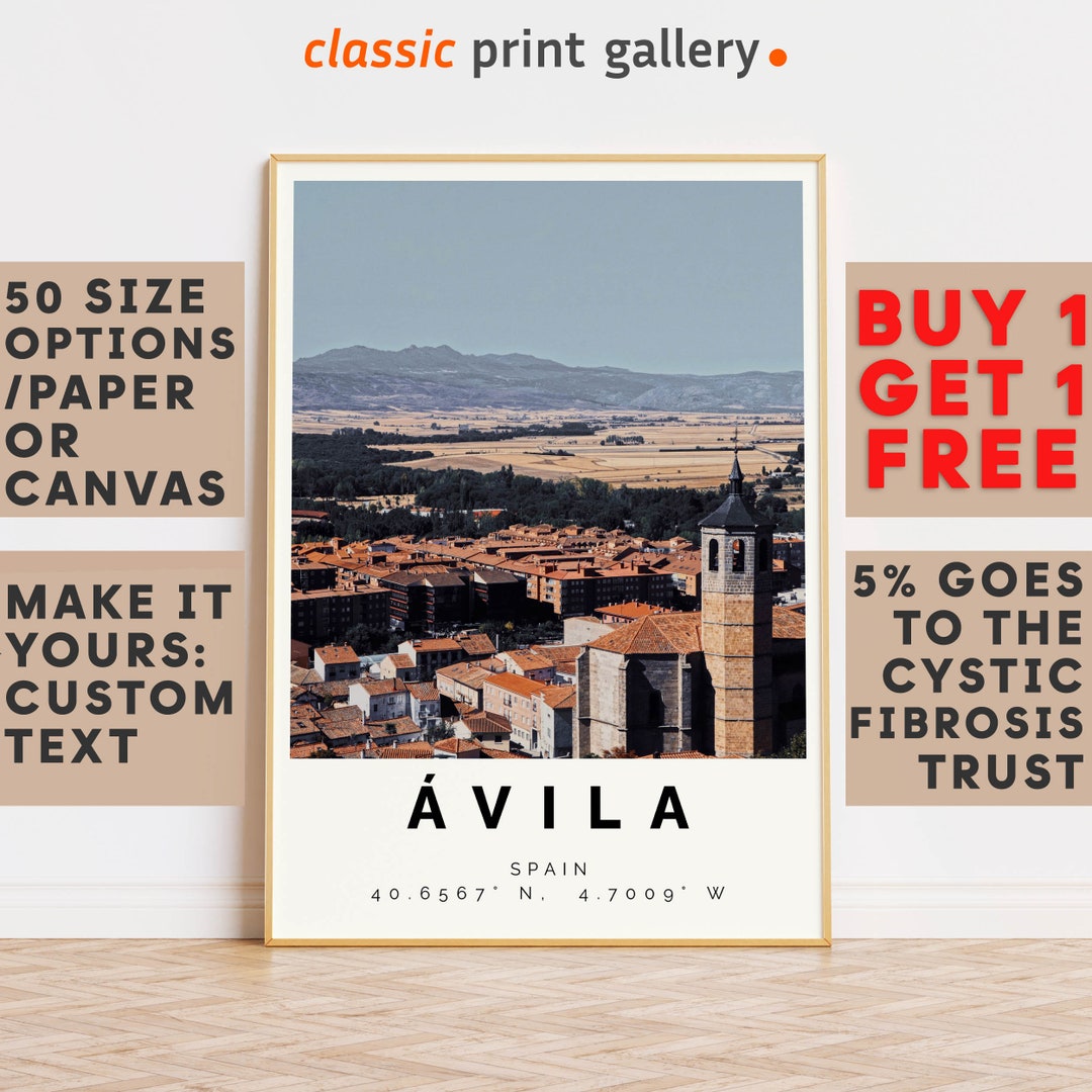 Ávila Poster Colorful Print, Ávila Wall Art, Ávila Photo Decor, Ávila ...