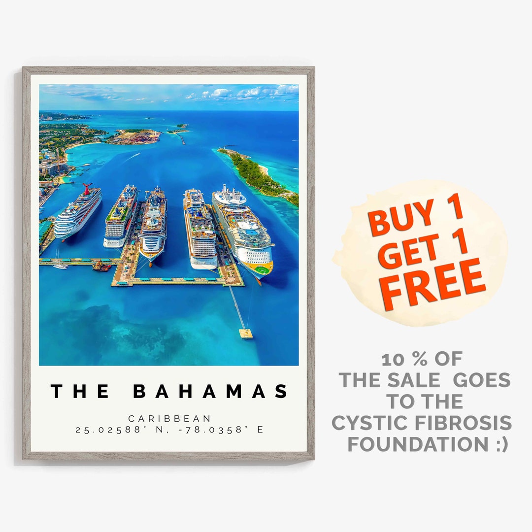 The Bahamas Poster Colorful Print the Bahamas Wall Art the - Etsy