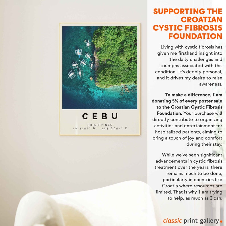 Cebu Poster Colorful Print, Cebu Wall Art, Cebu Photo Decor, Cebu Gift ...