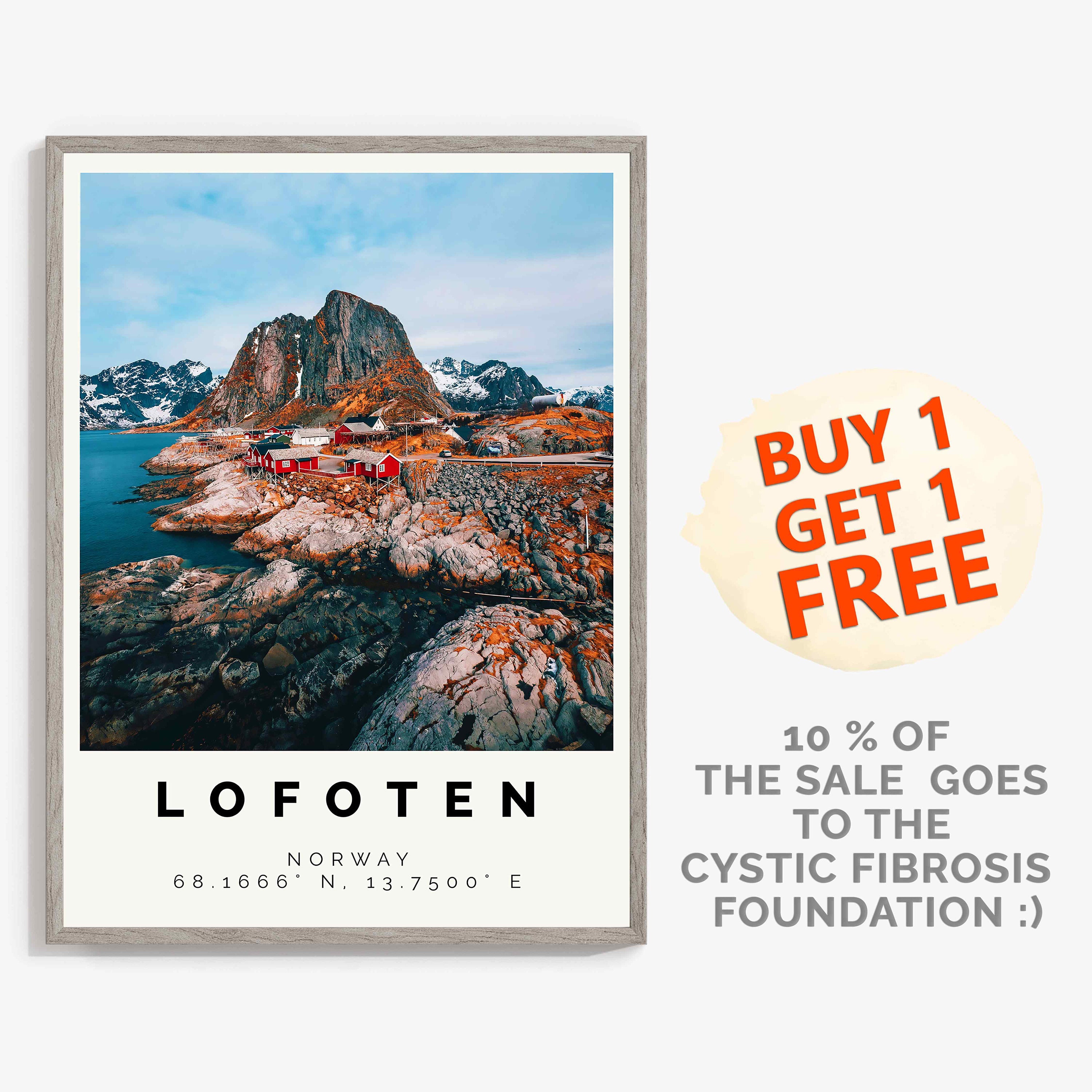 Lofoten Poster Colorful Print Lofoten Wall Art Lofoten Photo - Etsy