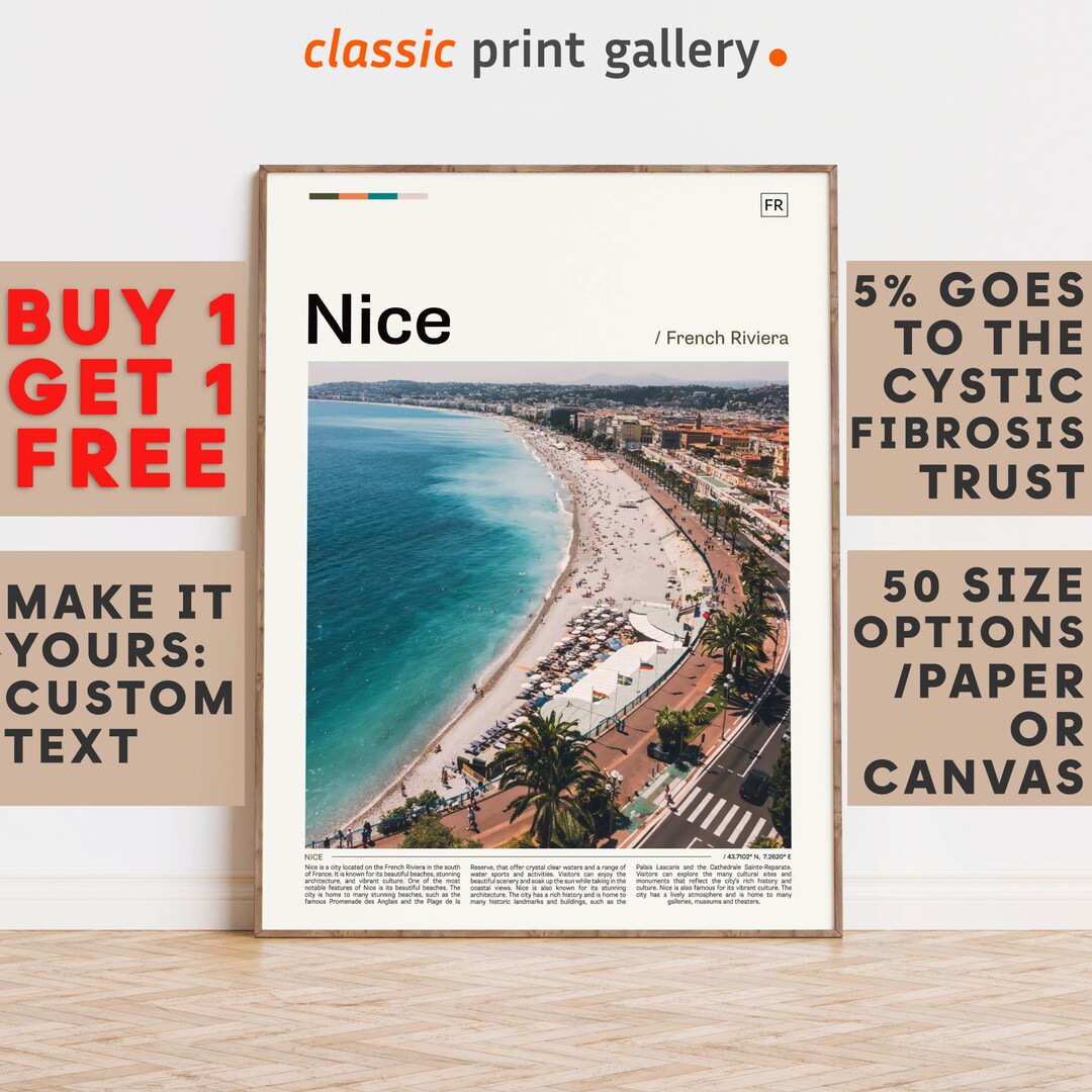 Nice Print, Nice Wall Art, Nice Color Poster With Text, Personalized ...