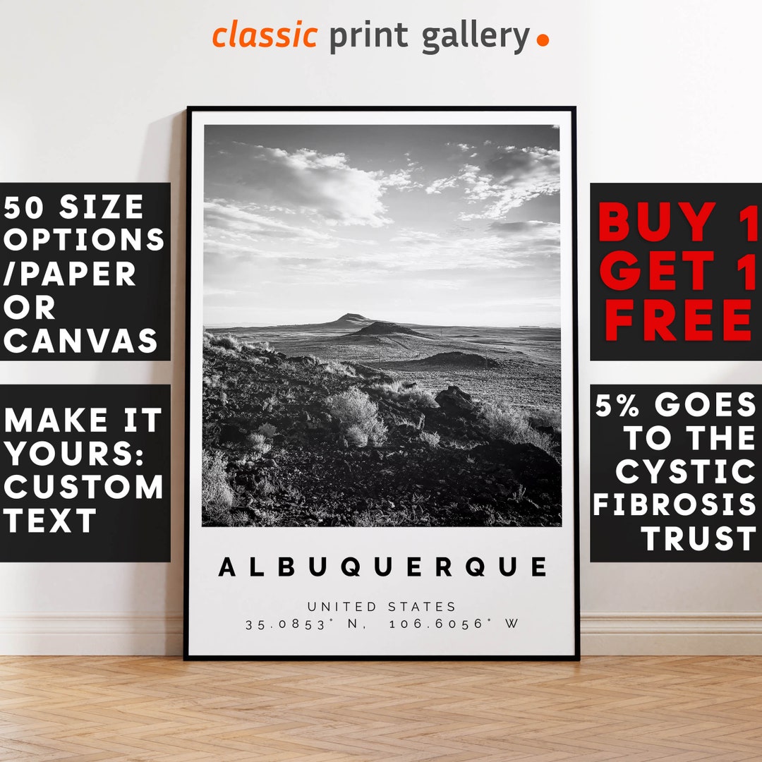 Albuquerque Print Black and White Photo, Albuquerque Wall Art ...