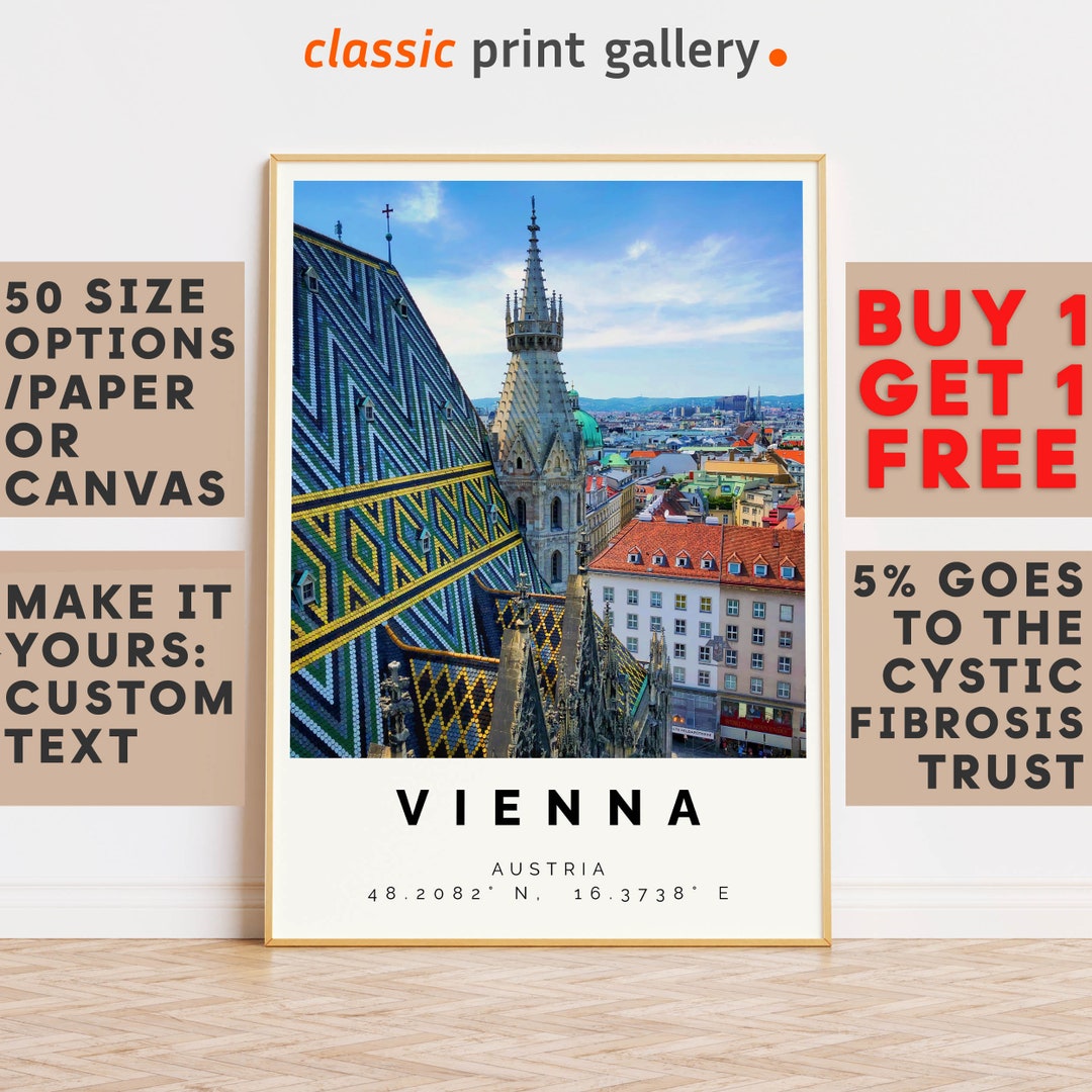 Vienna Poster Colorful Print, Vienna Wall Art, Vienna Photo Decor ...