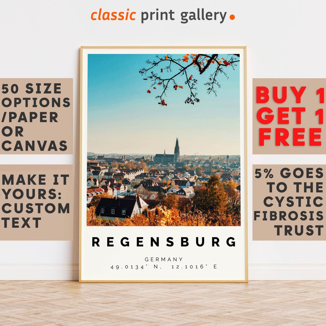 Regensburg Poster Colorful Print, Regensburg Wall Art, Regensburg Photo ...