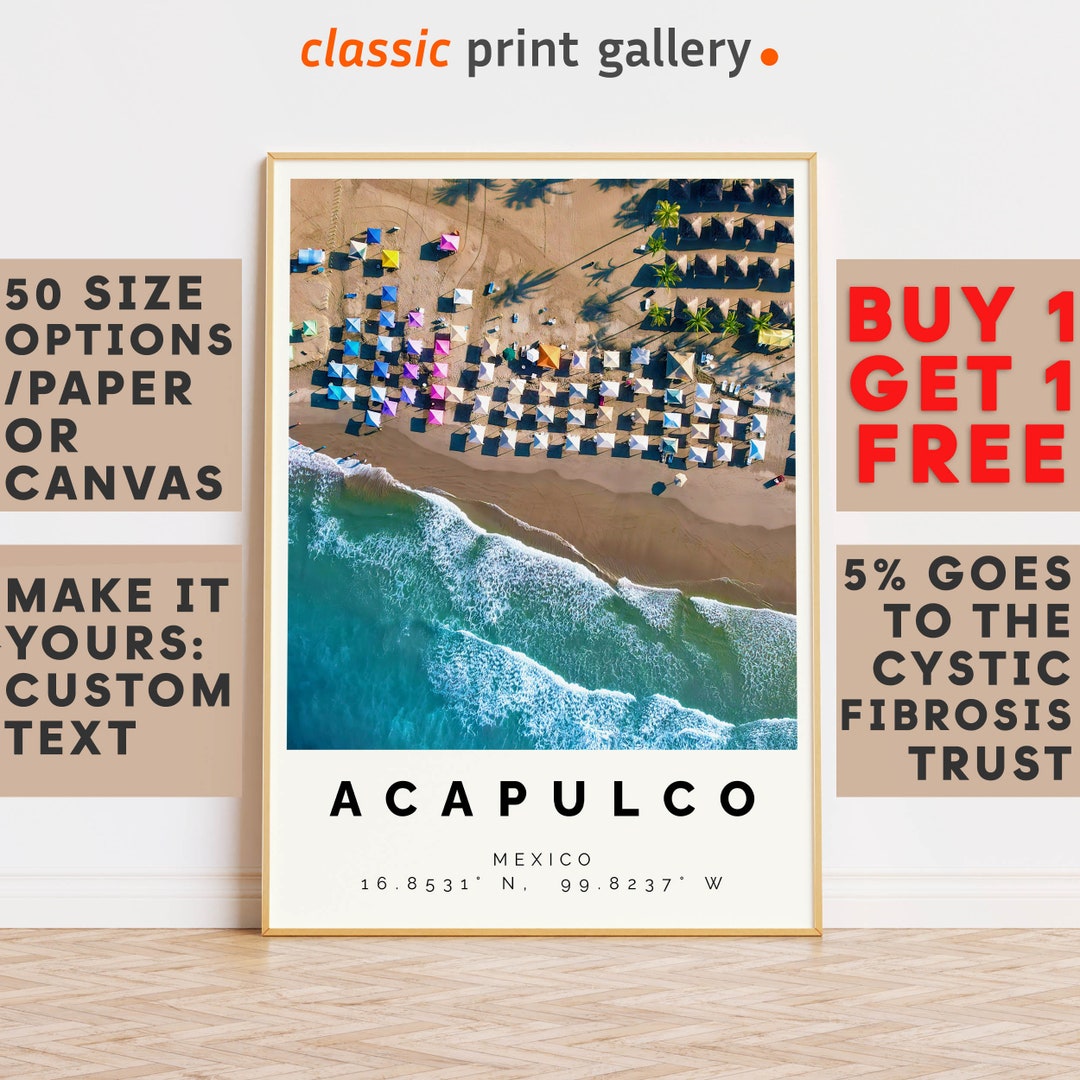 Acapulco Poster Colorful Print, Acapulco Wall Art, Acapulco Photo Decor ...