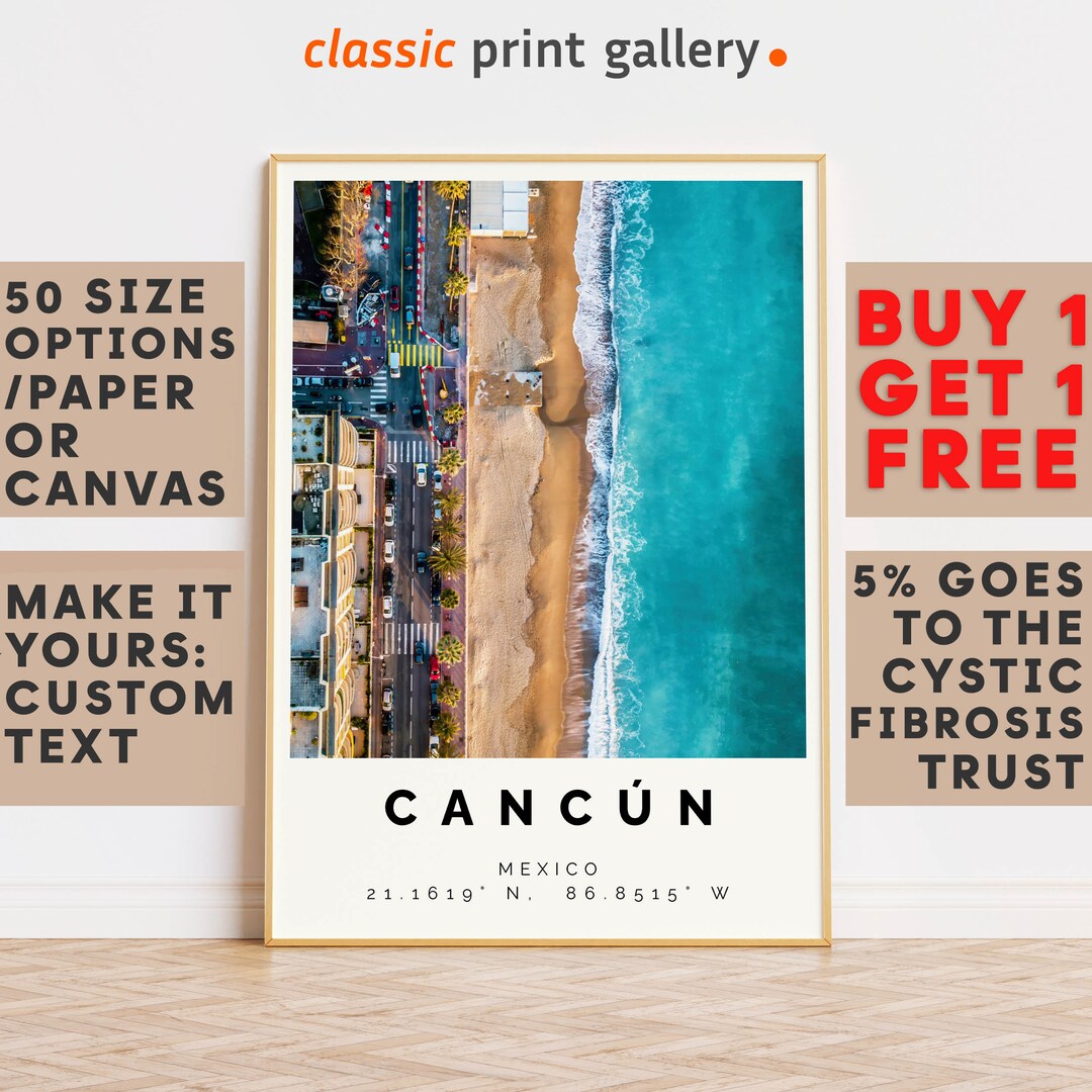 Cancún Poster Colorful Print, Cancún Wall Art, Cancún Photo Decor ...