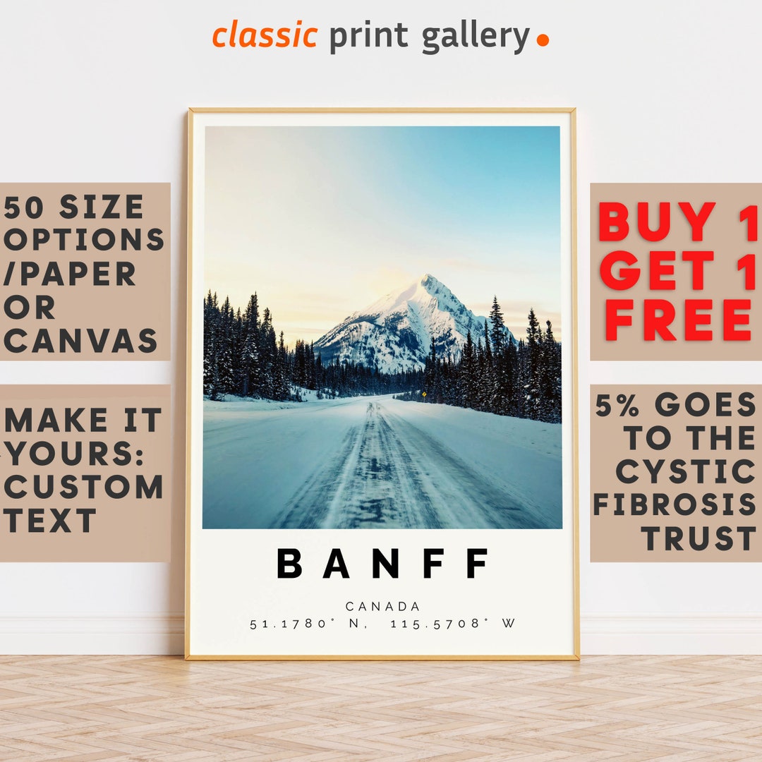 Banff Poster Colorful Print, Banff Wall Art, Banff Photo Decor, Banff ...