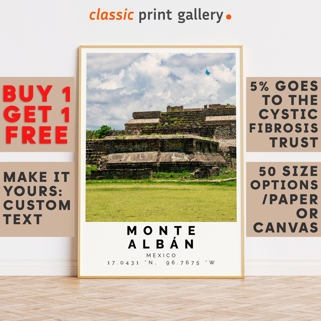 Monte Albán Print,monte Albán Wall Art,monte Albán Colorful Poster ...