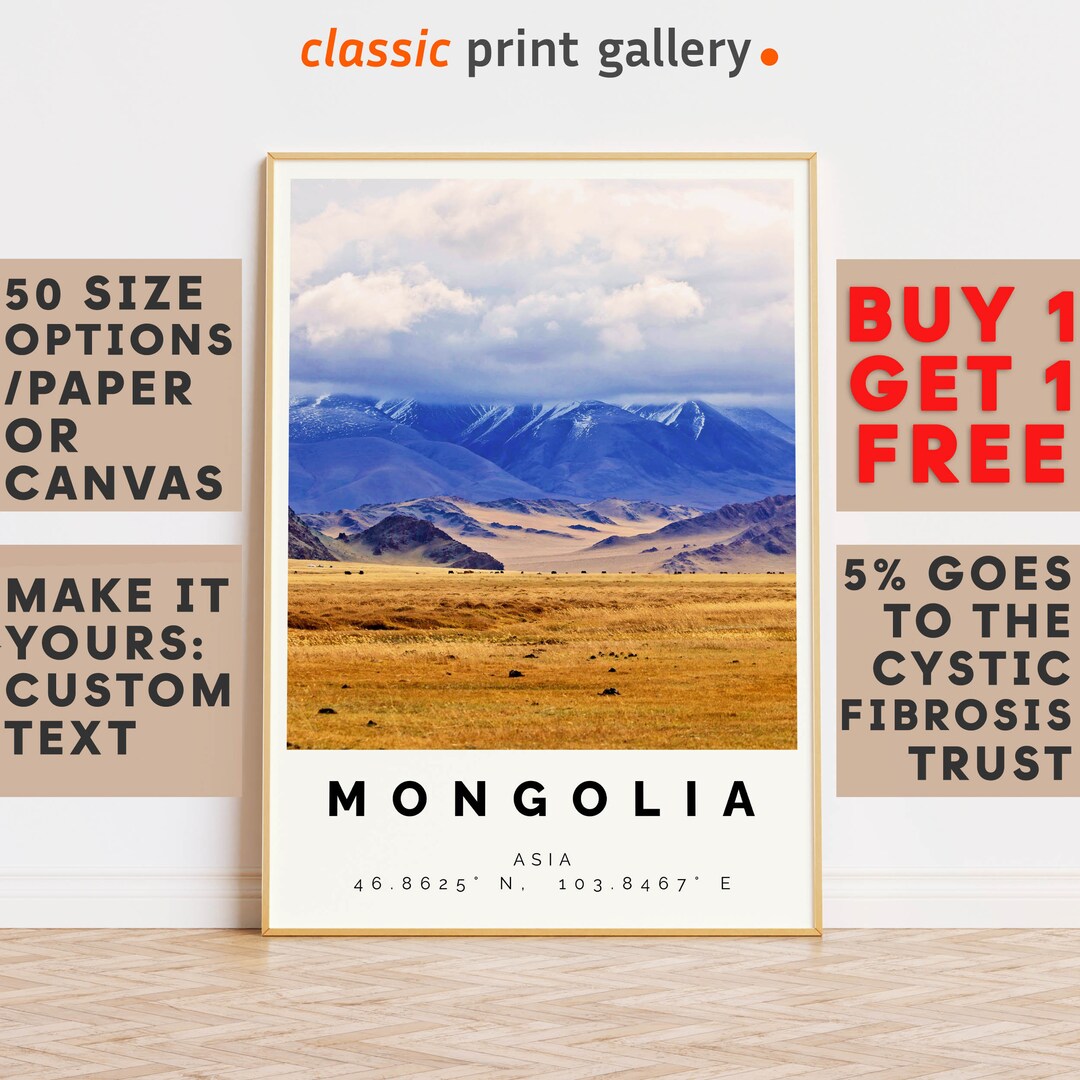 Mongolia Poster Colorful Print, Mongolia Wall Art, Mongolia Photo Decor ...