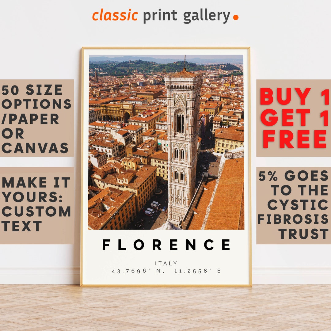 Florence Poster Colorful Print, Florence Wall Art, Florence Photo Decor ...