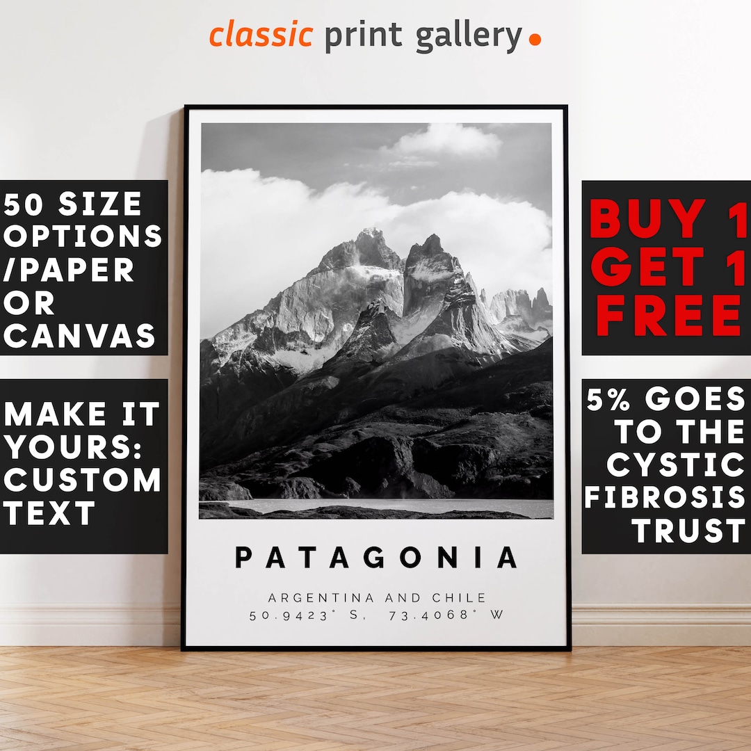 Patagonia Poster Print,patagonia Wall Art, Housewarming Gift ...