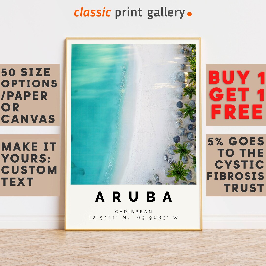Aruba Poster Colorful Print, Aruba Wall Art, Aruba Photo Decor, Aruba ...