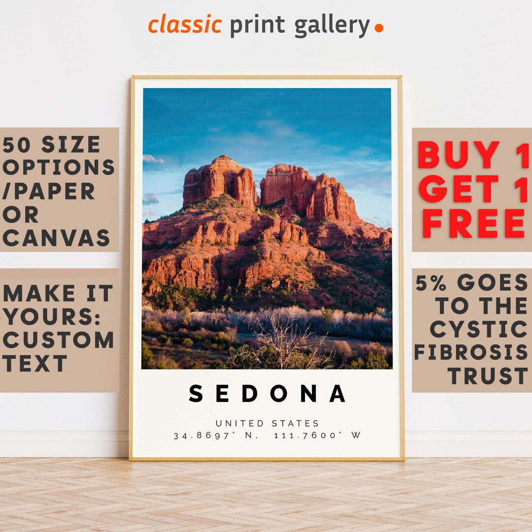 Sedona Poster Colorful Print, Sedona Wall Art, Sedona Photo Decor ...