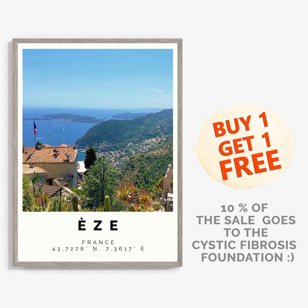 Èze Poster Colorful Print Èze Wall Art Èze Photo Decor Èze - Etsy