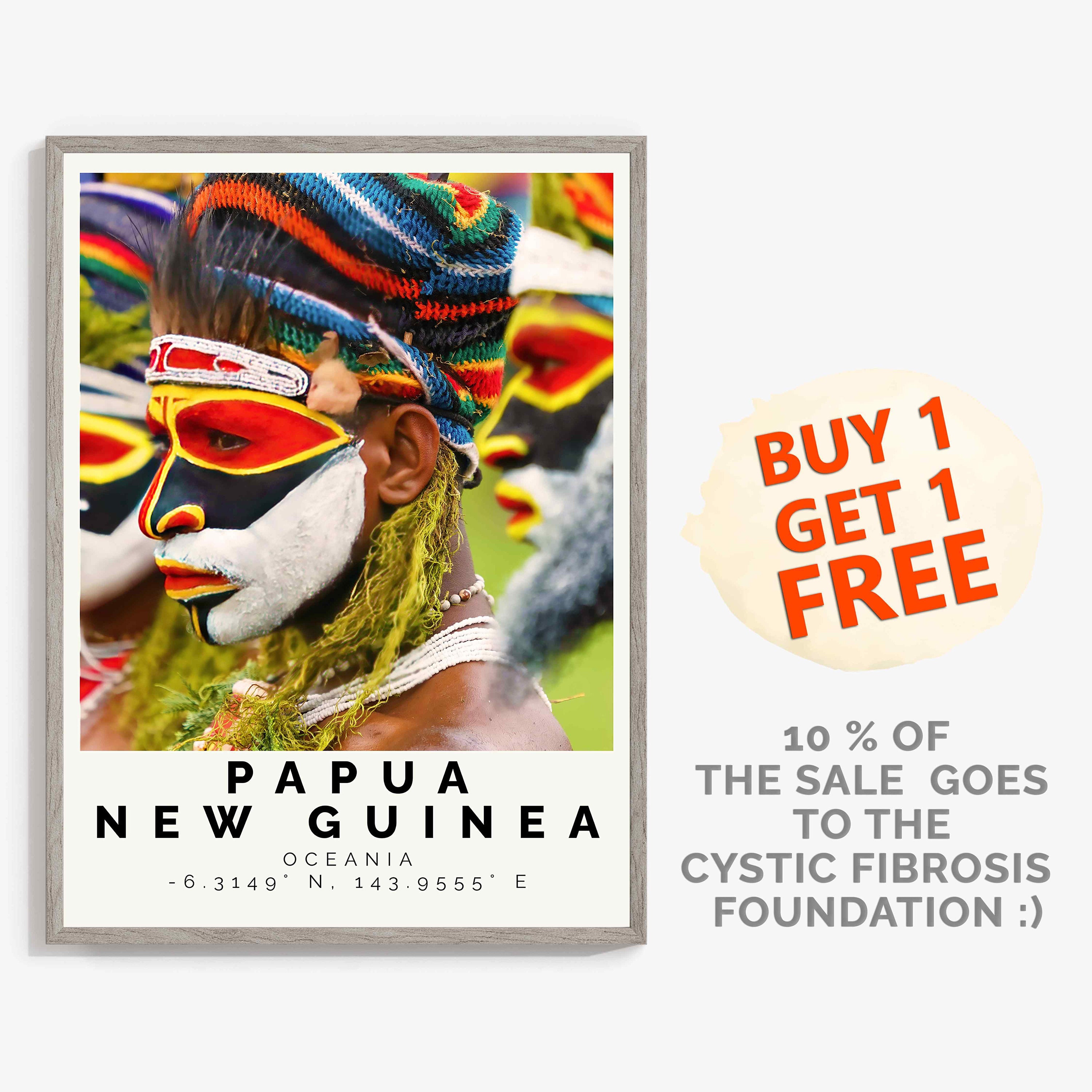 Papua New Guinea Poster Colorful Print Papua New Guinea Wall - Etsy