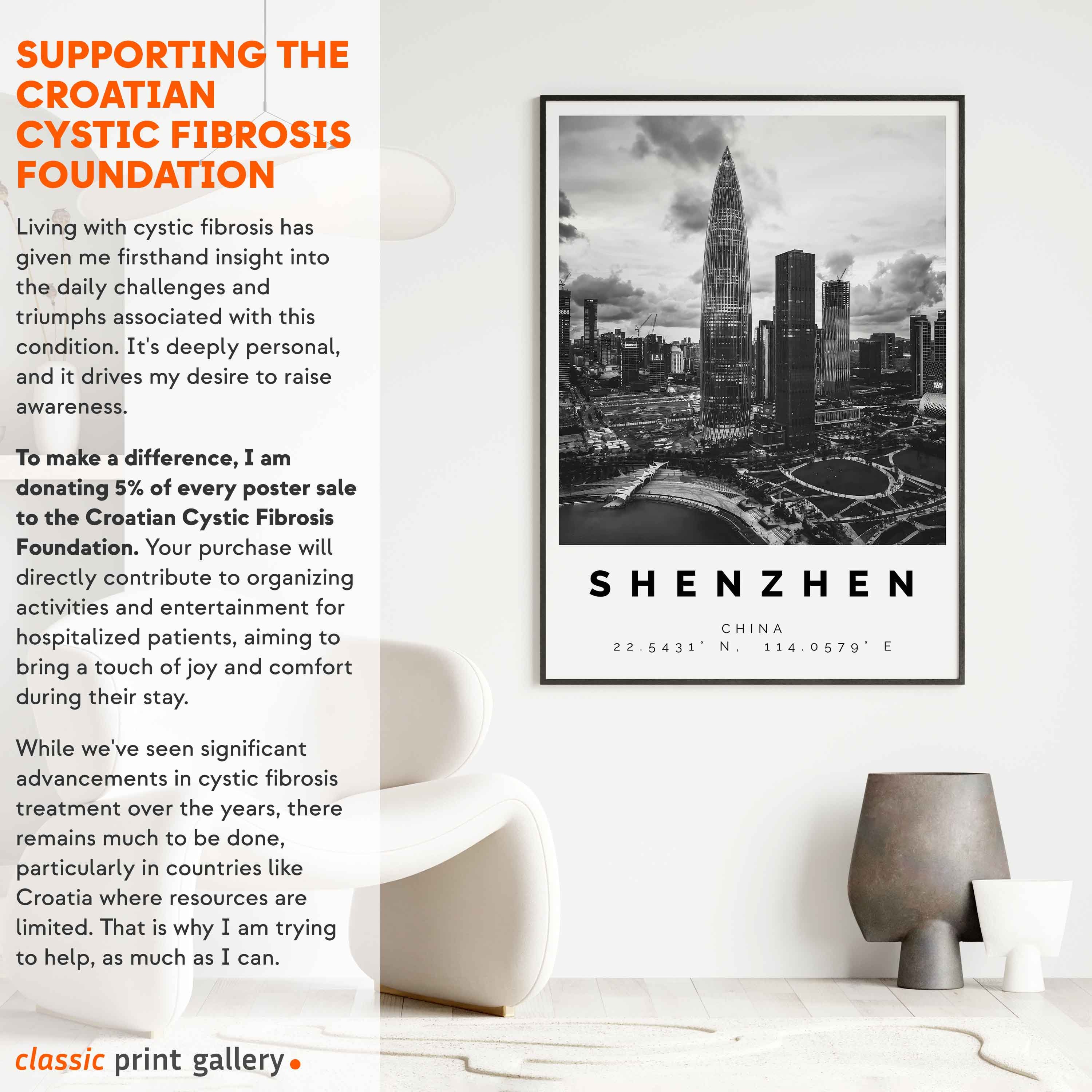Shenzhen Print Black and White Photo, Shenzhen Wall Art, Shenzhen ...