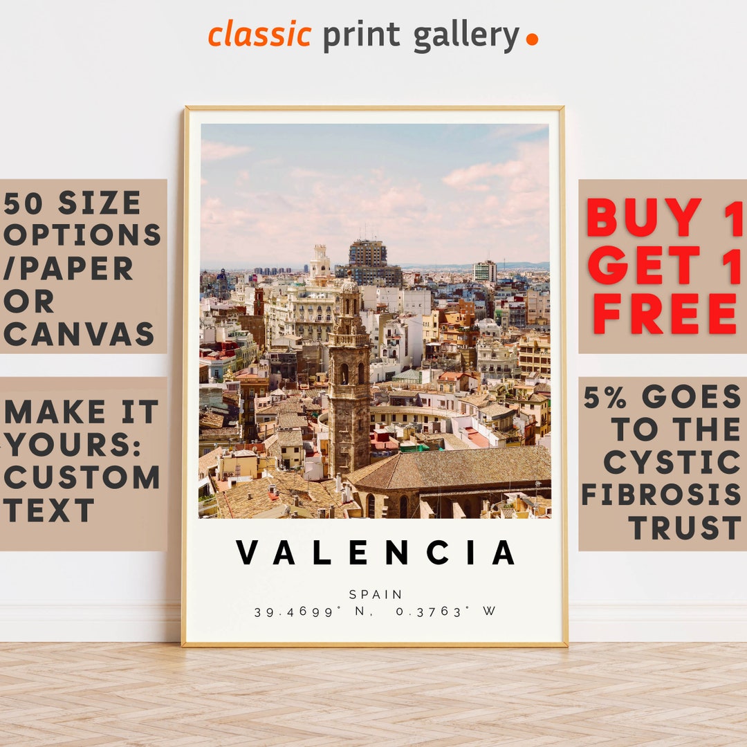 Valencia Poster Colorful Print, Valencia Wall Art, Valencia Photo Decor ...