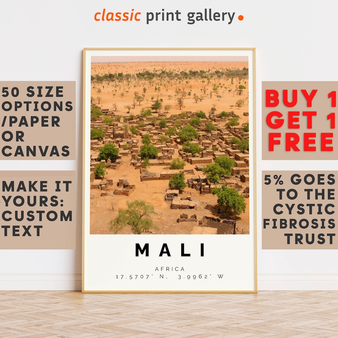 Mali Poster Colorful Print, Mali Wall Art, Mali Photo Decor, Mali Gift ...