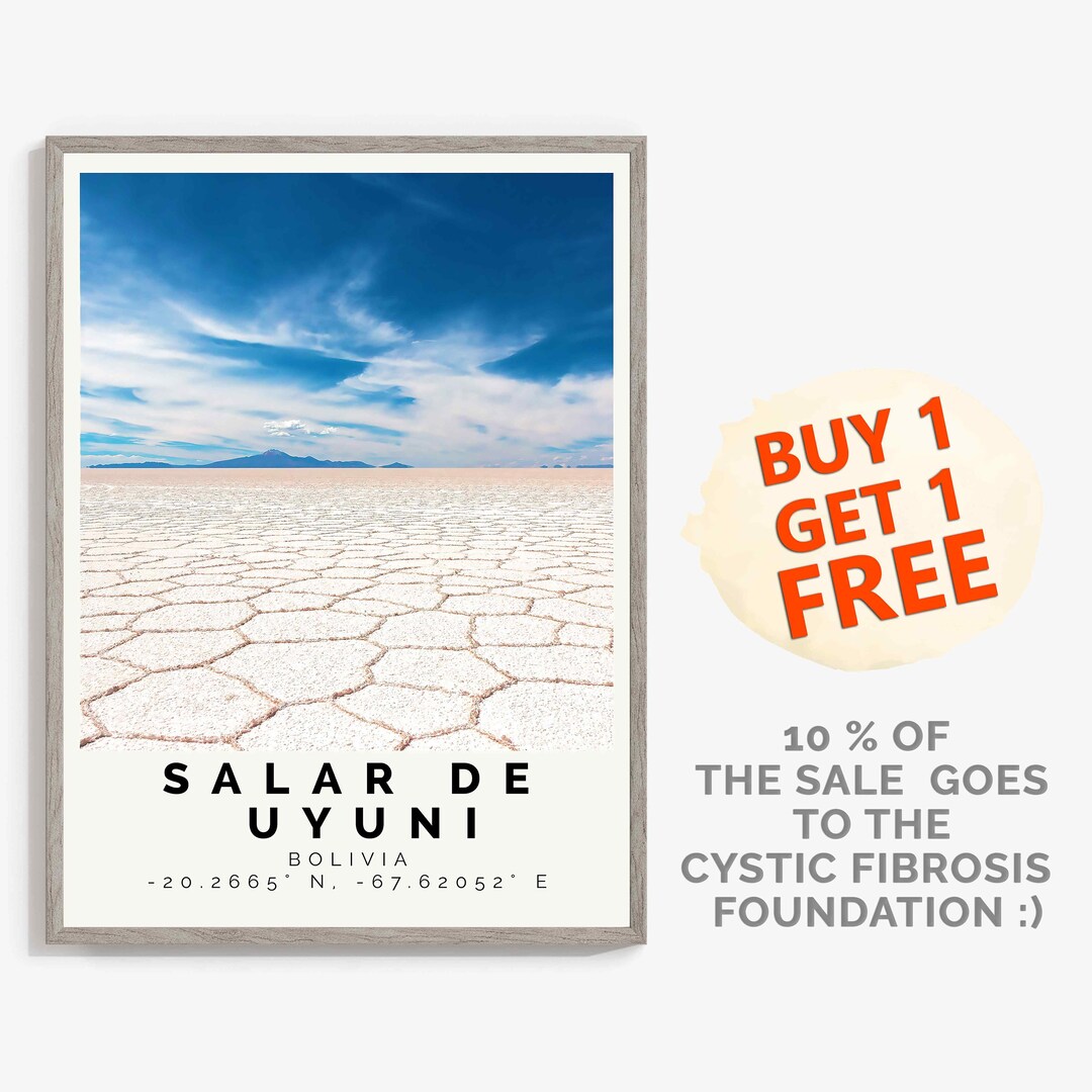 Salar De Uyuni Poster Colorful Print Salar De Uyuni Wall Art - Etsy