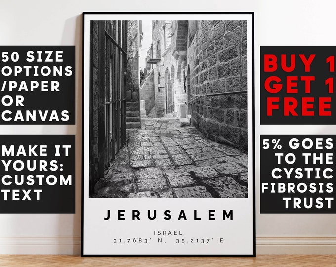 Jerusalem Poster,jerusalem Print,jerusalem Photo,jerusalem Wall Art ...