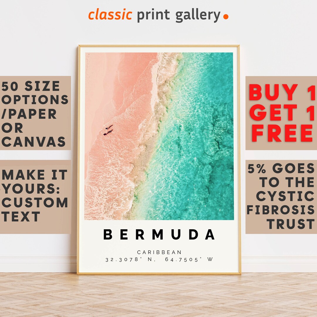 Bermuda Poster Colorful Print, Bermuda Wall Art, Bermuda Photo Decor ...