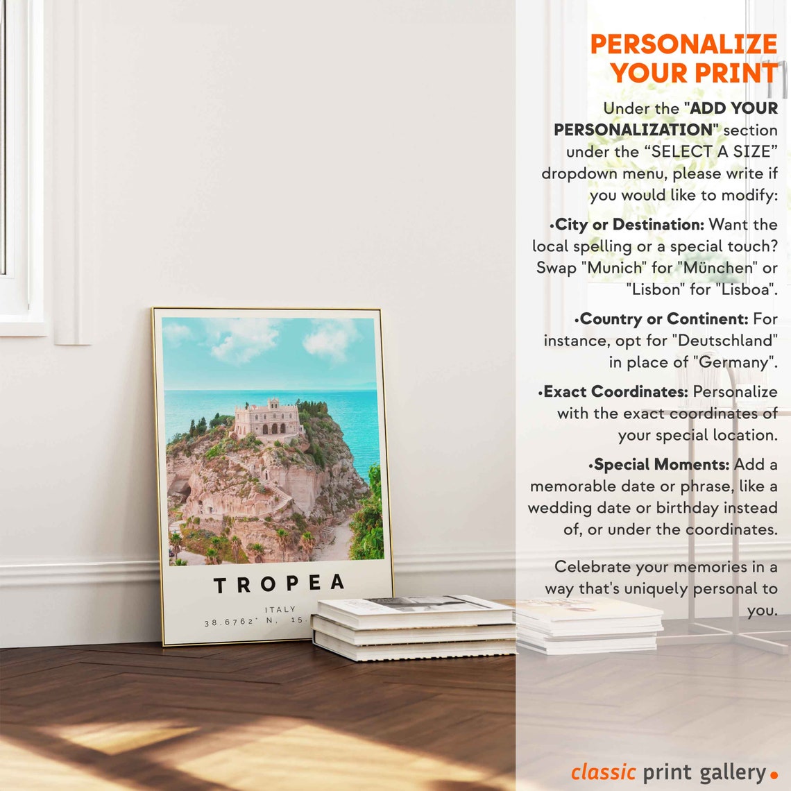Tropea Poster Colorful Print, Tropea Wall Art, Tropea Photo Decor ...