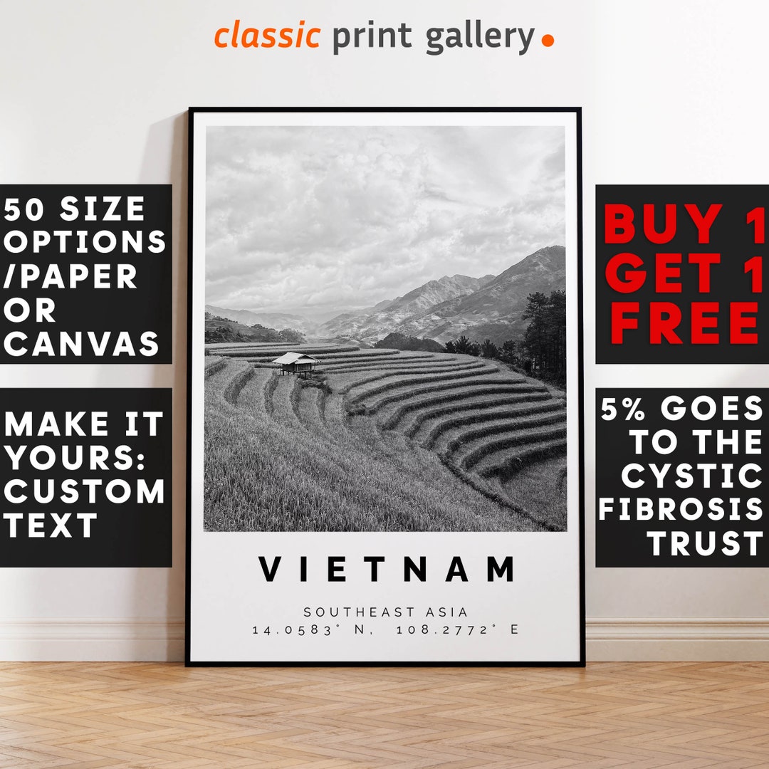 Vietnam Print Black and White Photo, Vietnam Wall Art, Vietnam Travel ...