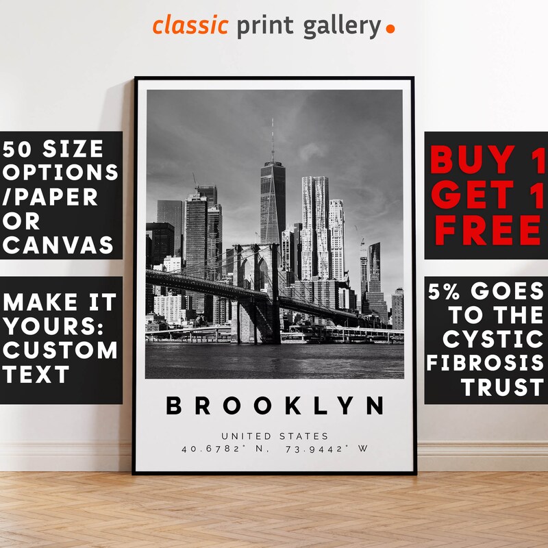 Brooklyn Poster - Etsy