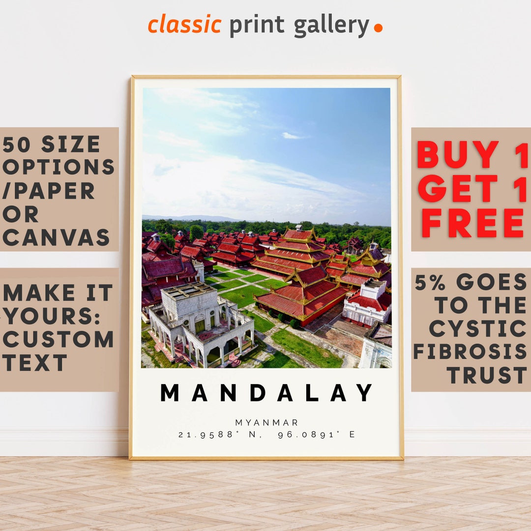 Mandalay Poster Colorful Print, Mandalay Wall Art, Mandalay Photo Decor ...