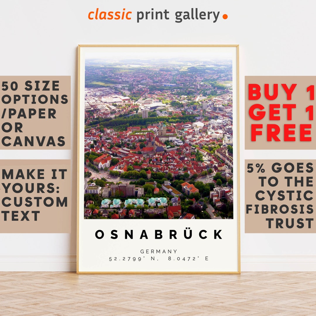 Osnabrück Poster Colorful Print, Osnabrück Wall Art, Osnabrück Photo ...