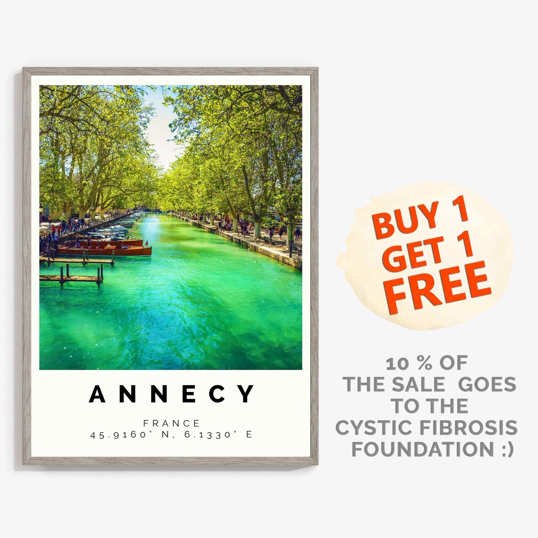 Annecy Poster Colorful Print Annecy Wall Art Annecy Photo - Etsy