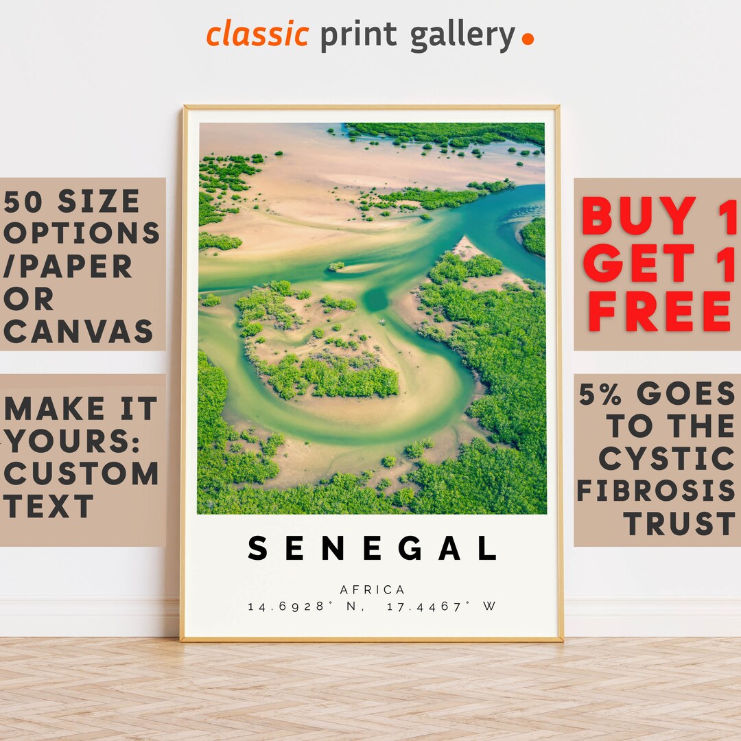 Senegal Poster Colorful Print, Senegal Wall Art, Senegal Photo Decor ...