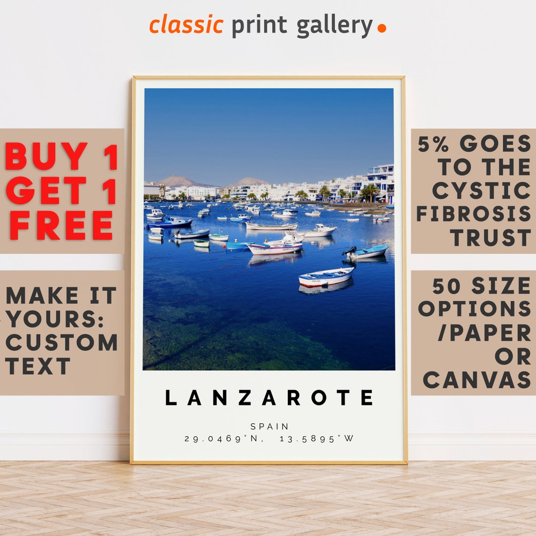 Lanzarote Print,lanzarote Wall Art,lanzarote Colorful Poster ...