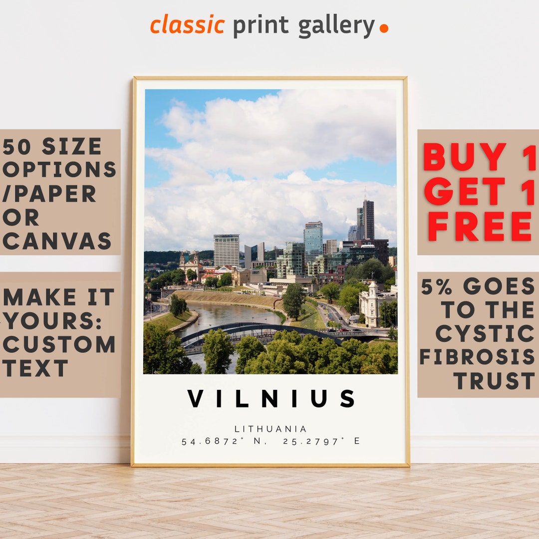 Vilnius Poster Colorful Print, Vilnius Wall Art, Vilnius Photo Decor ...