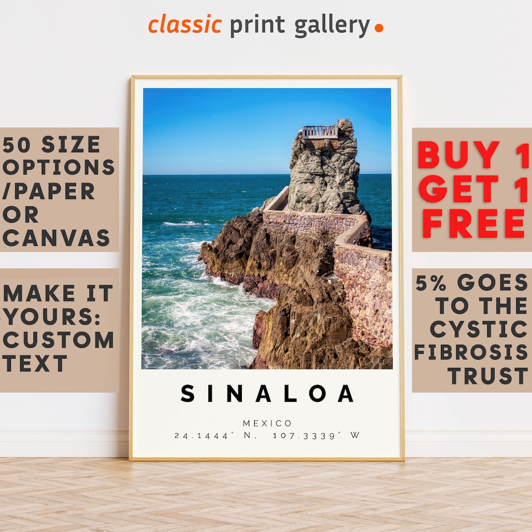 Sinaloa Poster Colorful Print, Sinaloa Wall Art, Sinaloa Photo Decor ...
