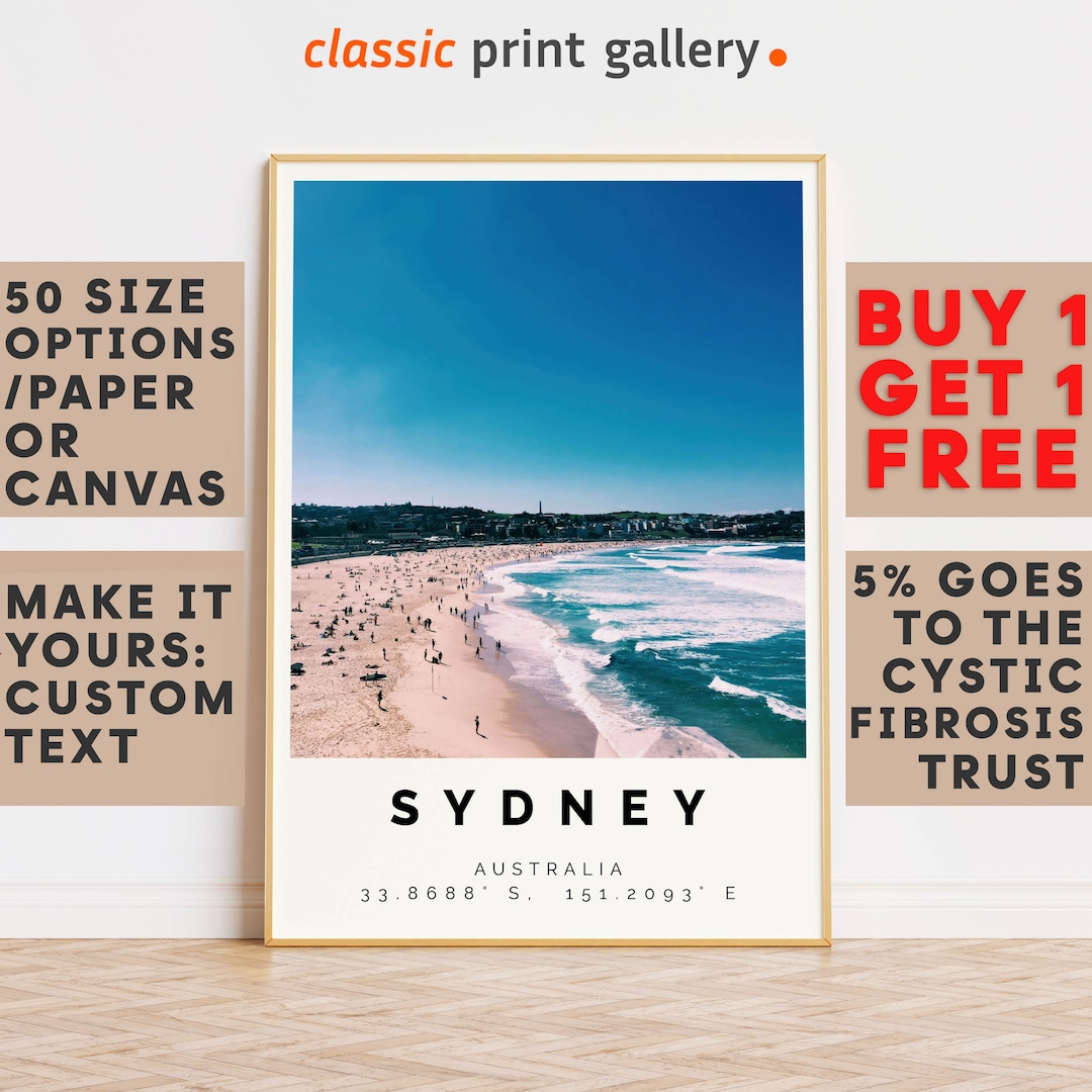 Sydney Poster Colorful Print, Sydney Wall Art, Sydney Photo Decor ...