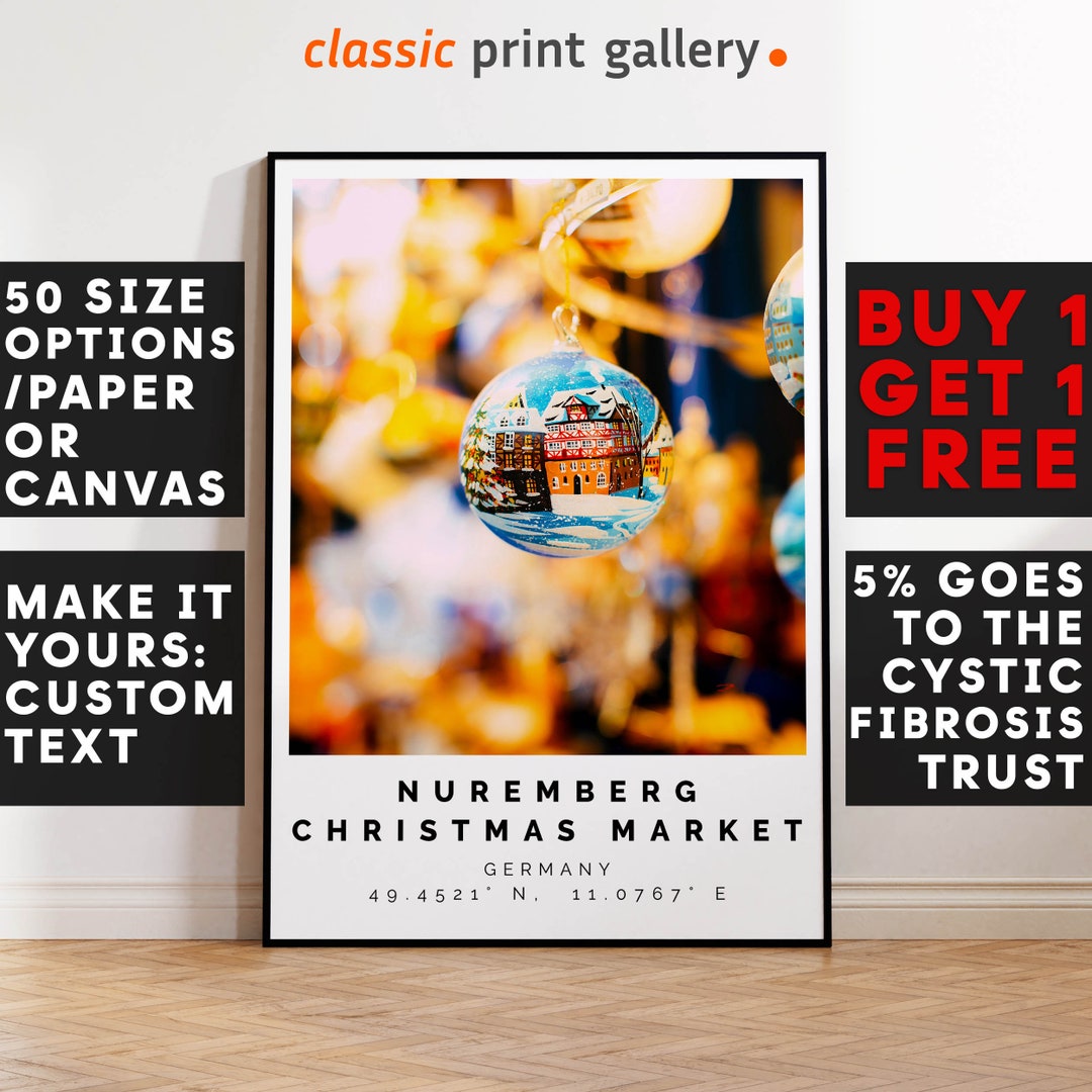 Nuremberg Christmas Market Poster Print, Nuremberg Wall Art, Nuremberg ...