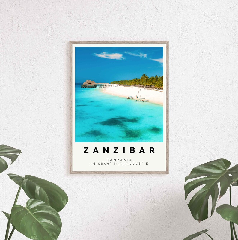Zanzibar Poster Colorful Print Zanzibar Wall Art Zanzibar - Etsy