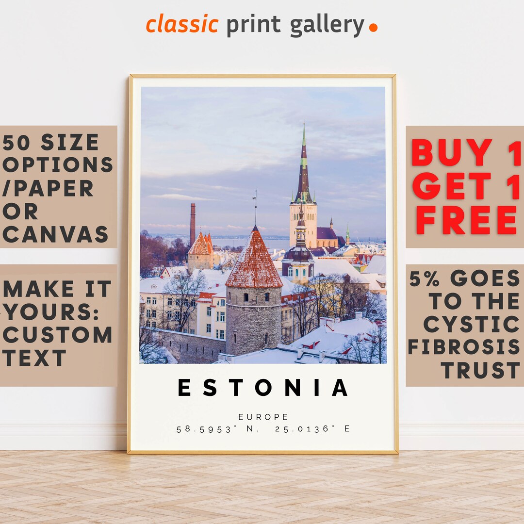 Estonia Poster Colorful Print, Estonia Wall Art, Estonia Photo Decor ...