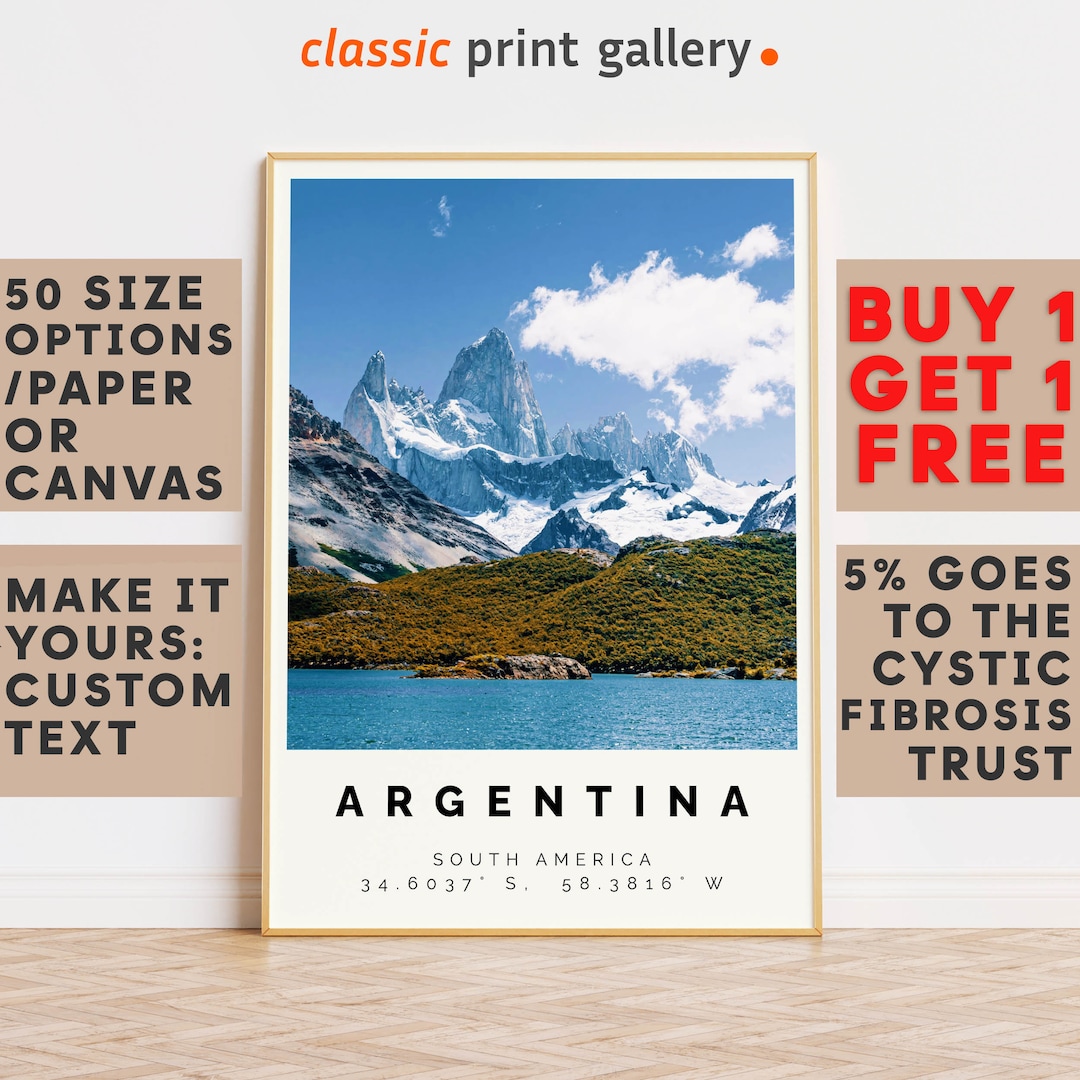 Argentina Poster Colorful Print, Argentina Wall Art, Argentina Photo ...
