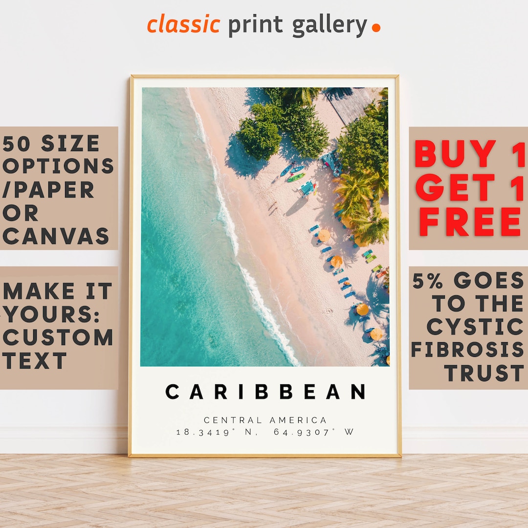Caribbean Poster Colorful Print, Caribbean Wall Art, Caribbean Photo ...