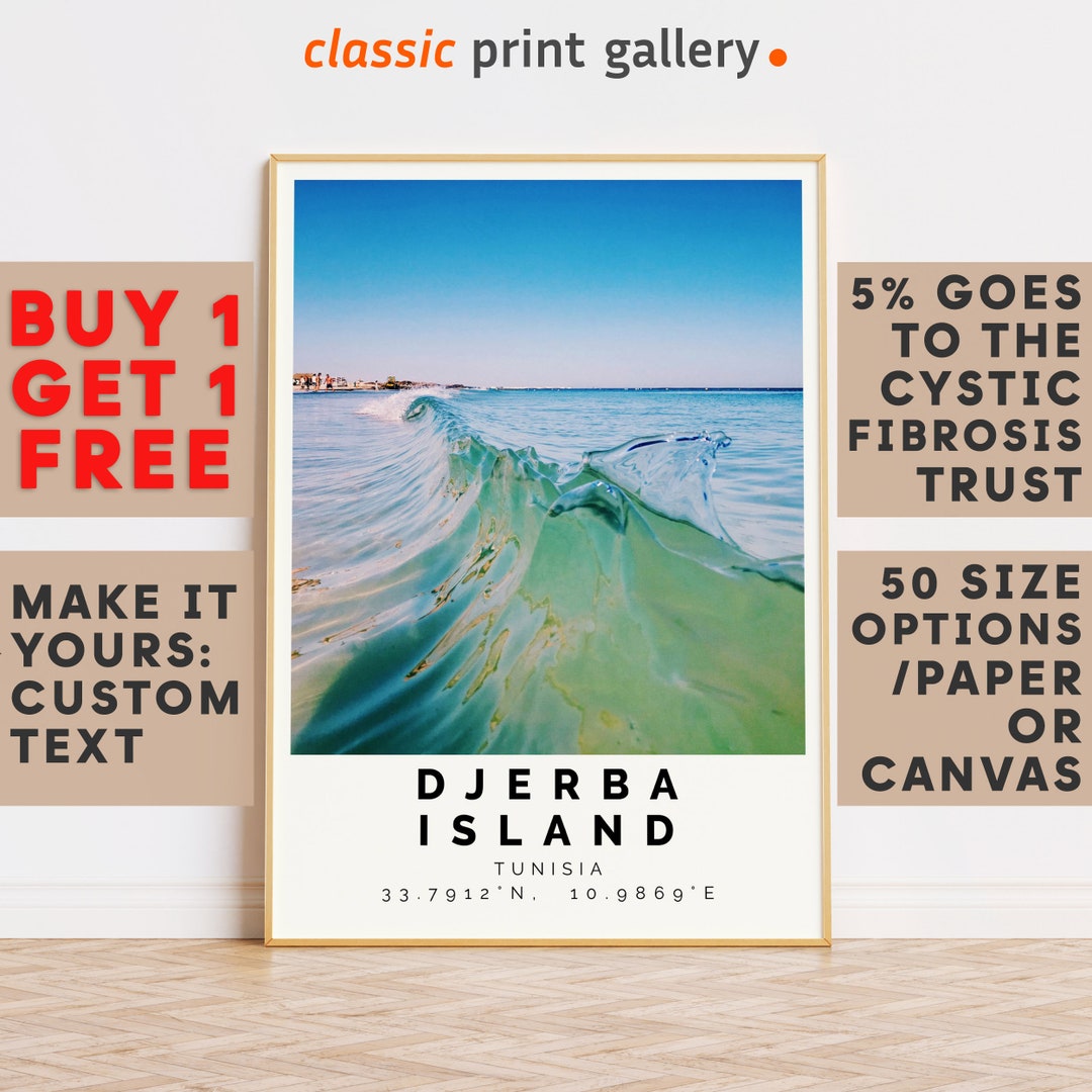 Djerba Island Print,djerba Island Wall Art,djerba Island Colorful ...