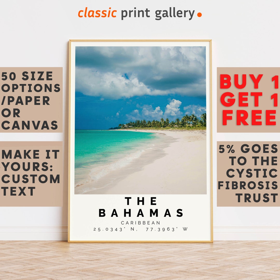 The Bahamas Poster Colorful Print, the Bahamas Wall Art, the Bahamas ...