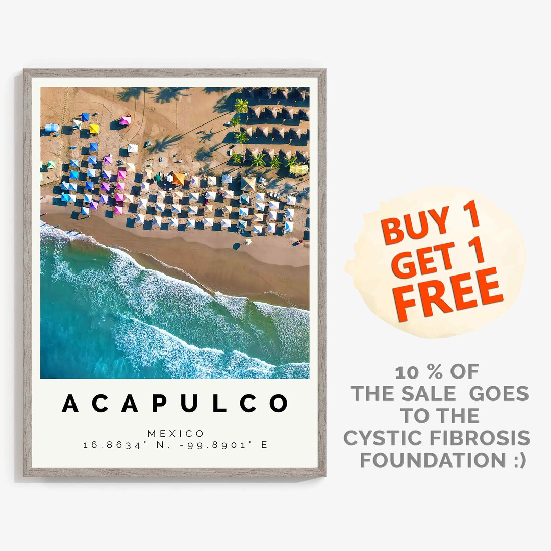 Acapulco Poster Colorful Print Acapulco Wall Art Acapulco - Etsy