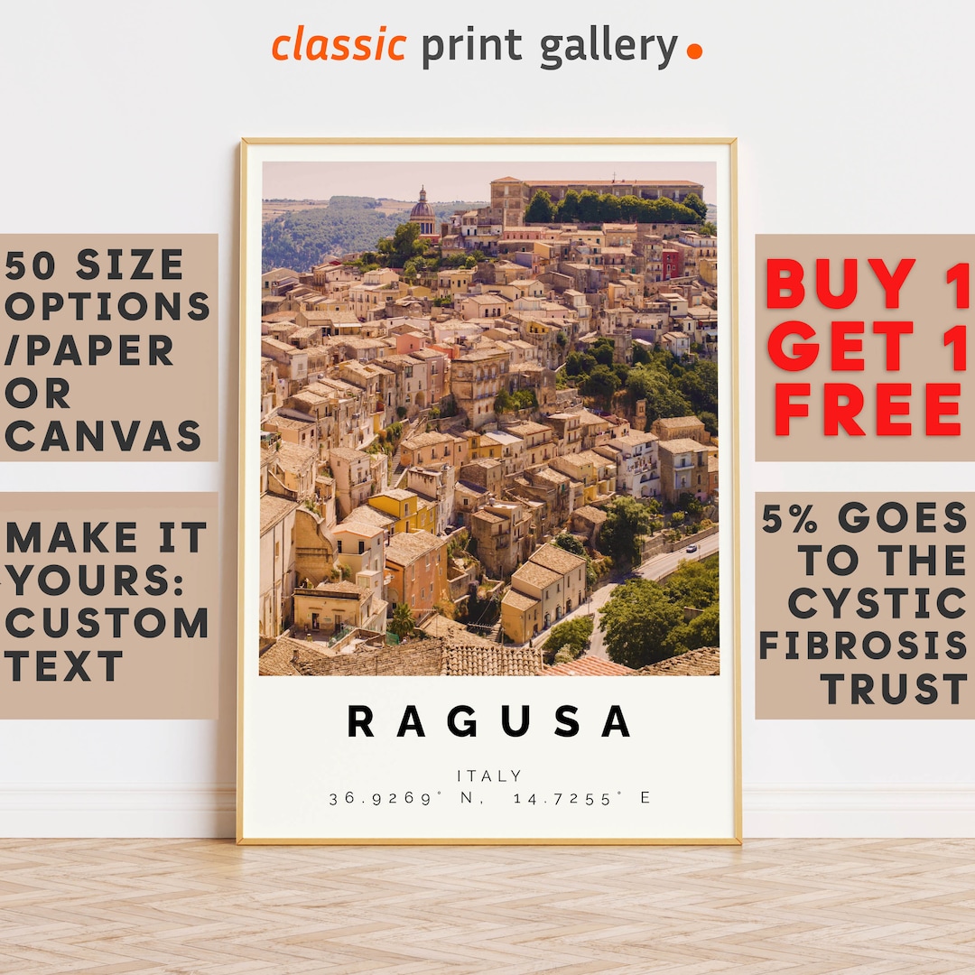 Ragusa Poster Colorful Print, Ragusa Wall Art, Ragusa Photo Decor ...