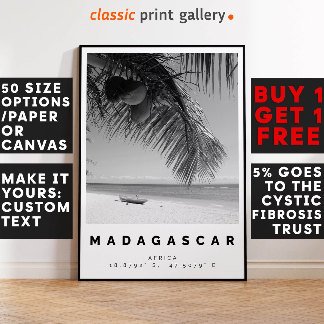 Madagascar Print Black and White Photograph, Madagascar Travel Print ...