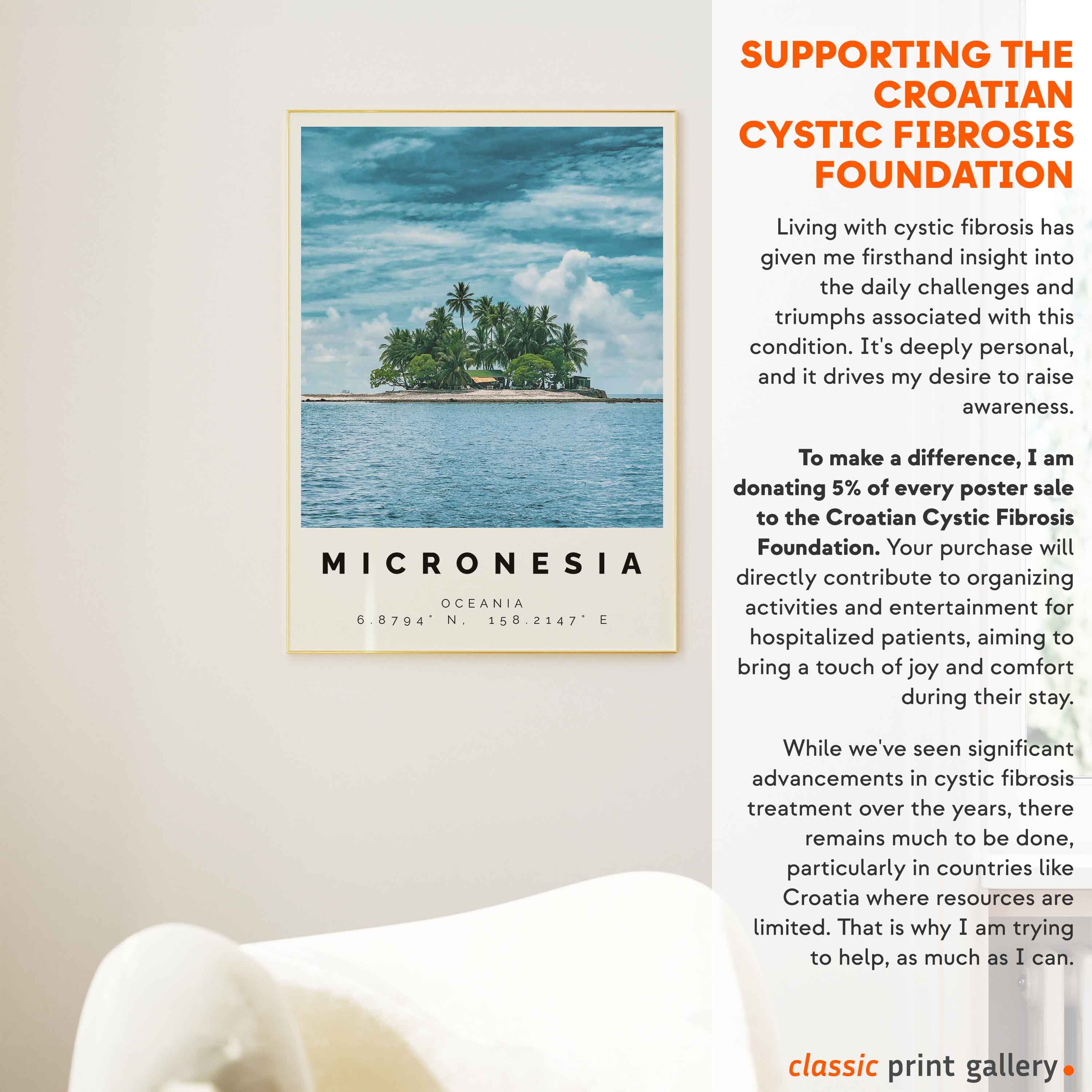Micronesia Poster Colorful Print, Micronesia Wall Art, Micronesia Photo ...