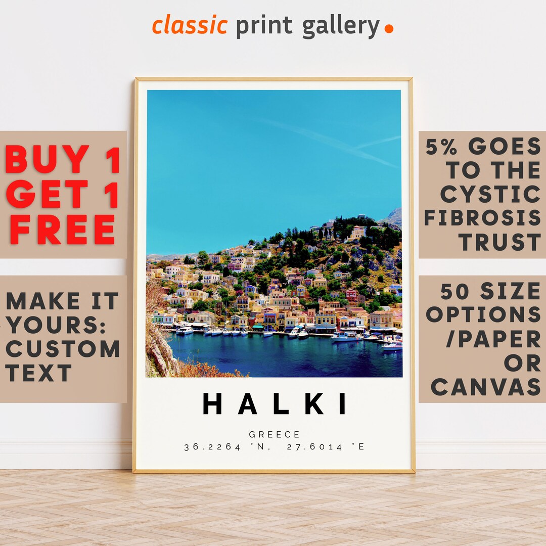 Halki Print,halki Wall Art,halki Colorful Poster,personalized Birthday ...