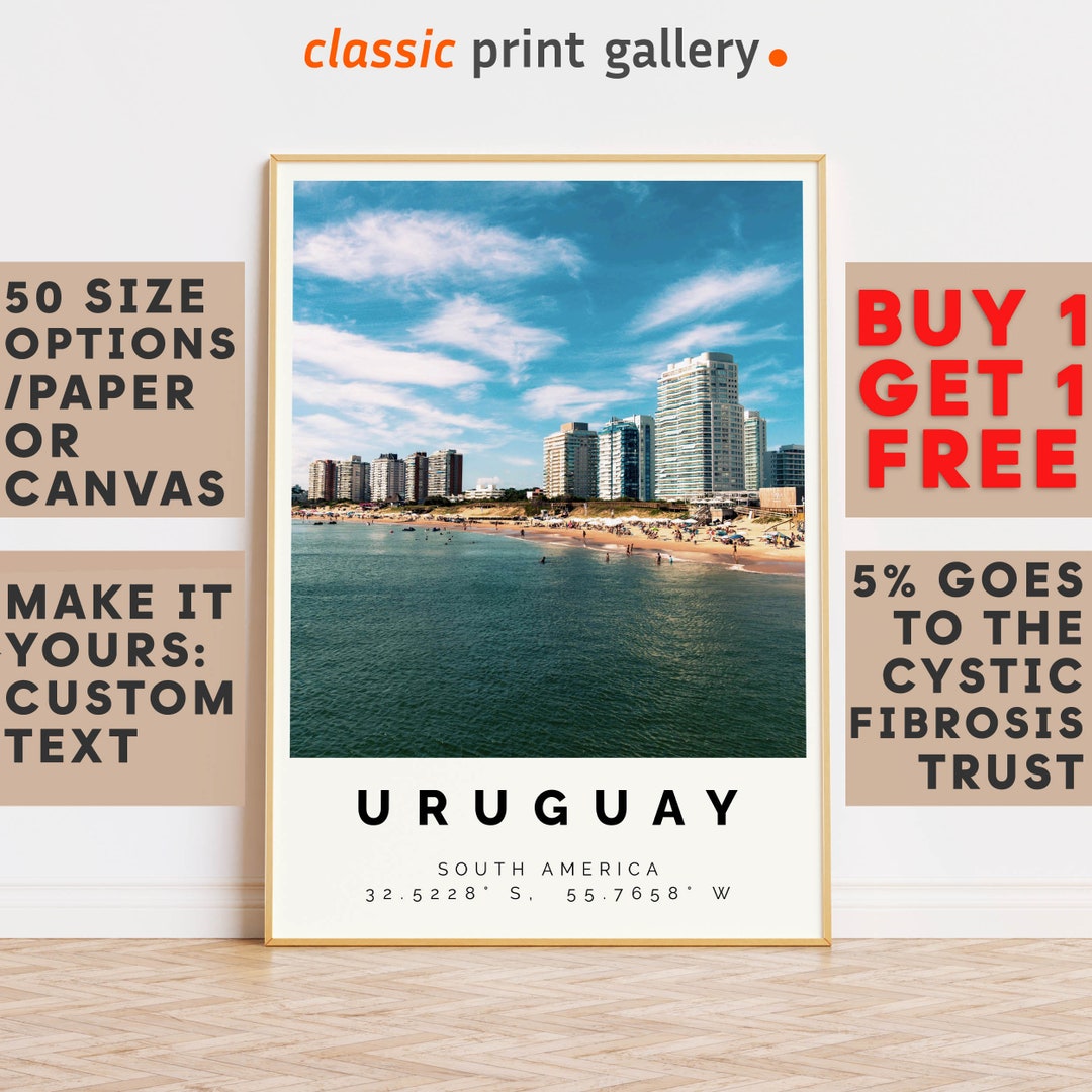 Uruguay Poster Colorful Print, Uruguay Wall Art, Uruguay Photo Decor ...
